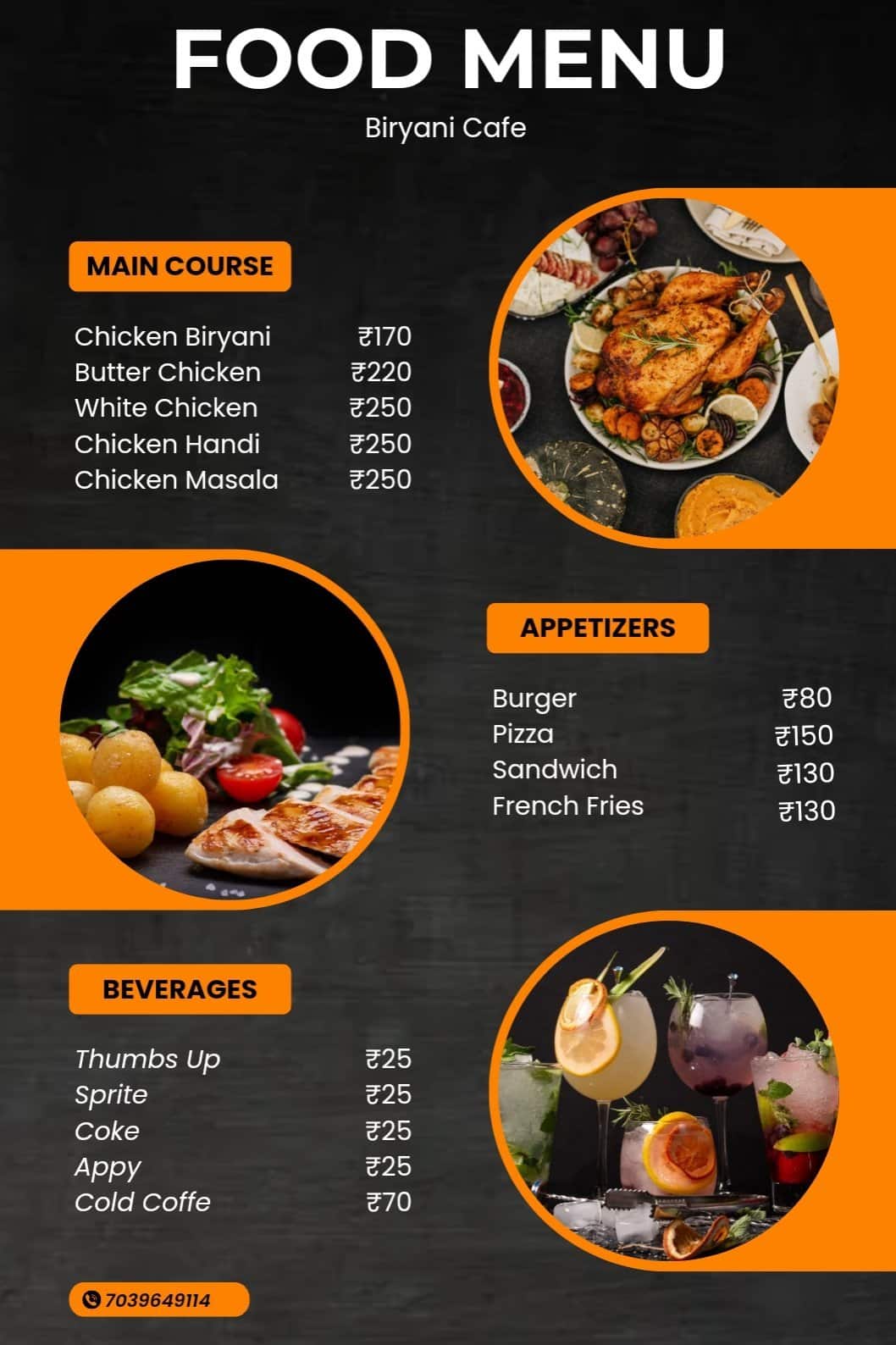 Menu of Biryani Cafe, Old Panvel, Navi Mumbai