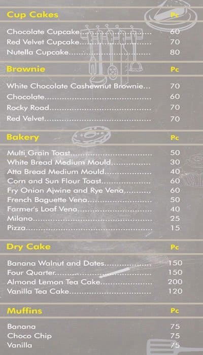 Menu at Cake & Cream Factory - Nerul, Navi Mumbai, Plot No