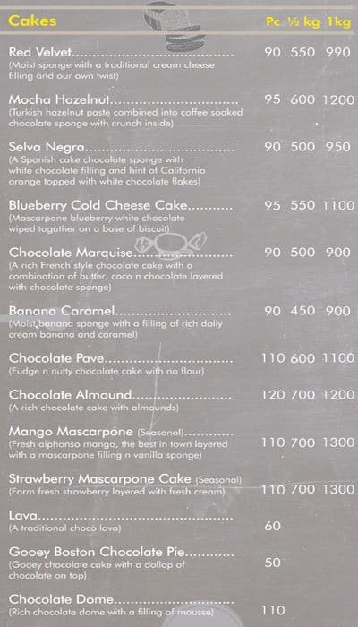 Menu at Cake & Cream Factory - Nerul, Navi Mumbai, Plot No
