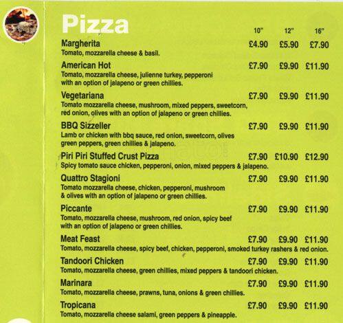 Menu at Samir's Kebab BBQ, London