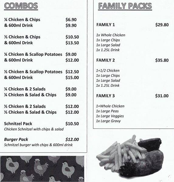 Menu at Heathmont Charcoal Chicken Bar, Heathmont