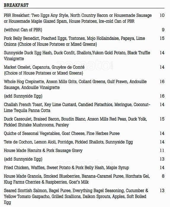 Menu at Longman & Eagle pub & bar, Chicago