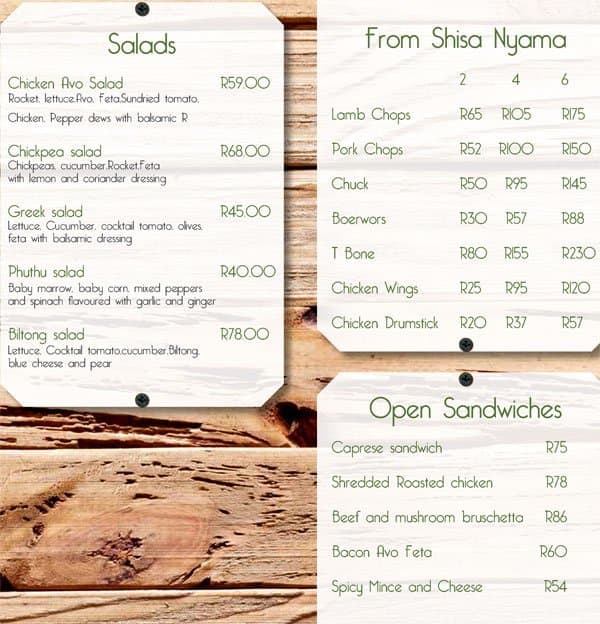 Menu at Taste Lounge restaurant, Midrand, 138 Old Pretoria Rd