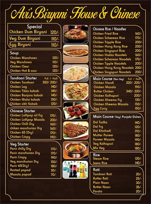 Menu of Avi's Biryani, Kondhwa, Pune