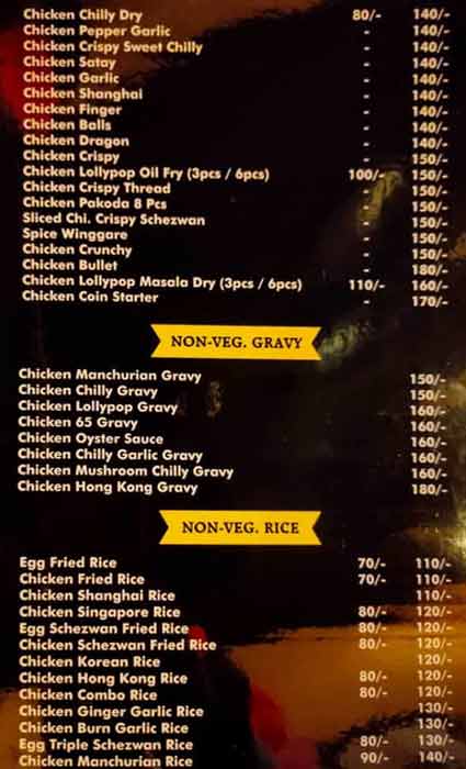 Menu of Spoon & Spice Chinese And Indian Cuisine Restaurant, Nalasopara ...