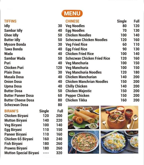 Menu of Food Fight, Manikonda, Hyderabad