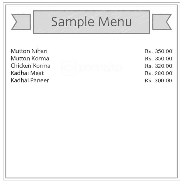 Menu of The Food Street, Sector 56, Gurgaon