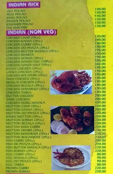 Menu at Green Chilli Restaurant, Kolkata, Kaikhali V I P Road