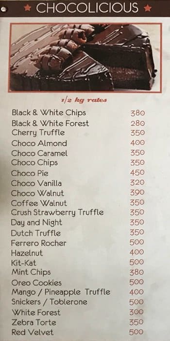 A Piece Of Cake Menu, Menu for A Piece Of Cake, Wanowrie, Pune - Zomato