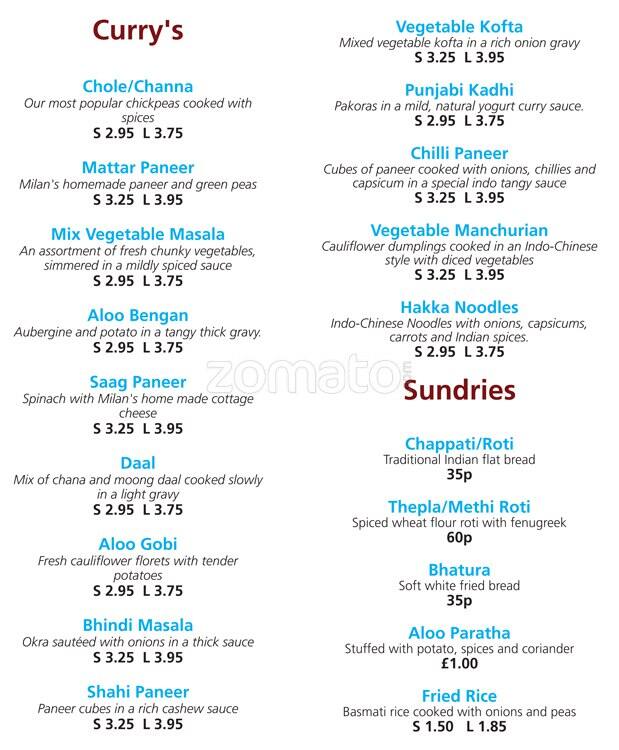Milan Italy Restaurant Menus