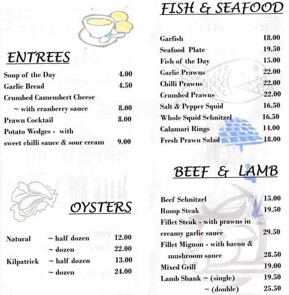 Menu at Two Wells Tavern pub & bar, Adelaide