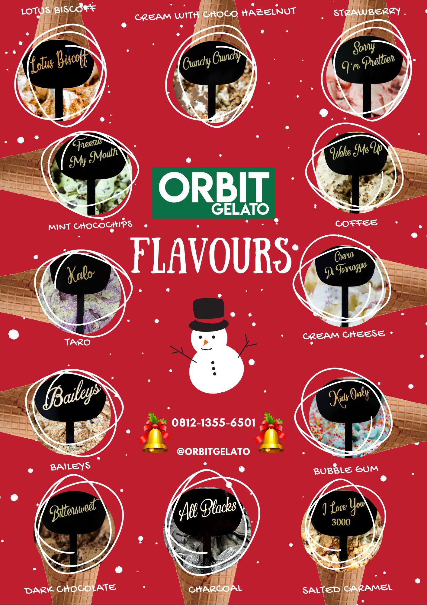Menu at Orbit Gelato desserts, Jakarta, Jl. Kelapa Gading Boulevard Raya