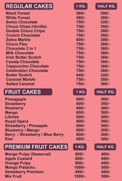 Menu of Cakes N Flakes, Mumbai CST Area, Mumbai