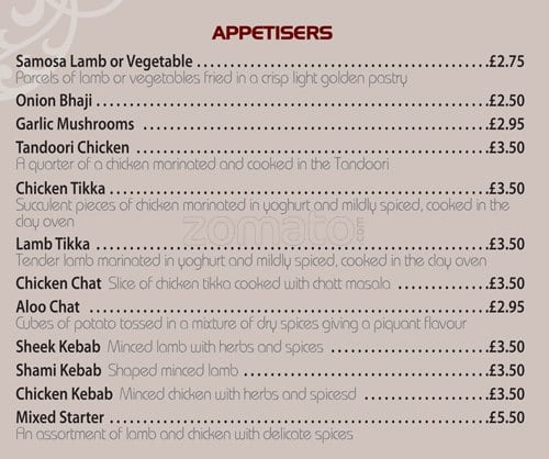 Menu at Spice Station restaurant, London, 140 Station Rd