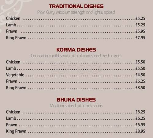 Menu at Spice Station restaurant, London, 140 Station Rd