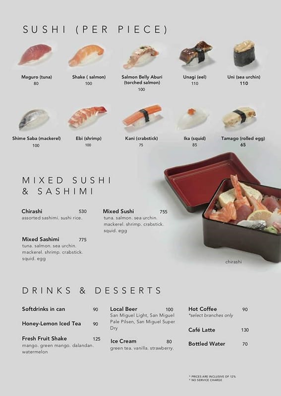 Menu at Kenji Tei, Alabang restaurant, Muntinlupa, Ground Floor