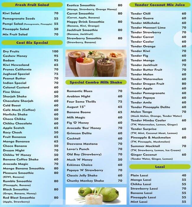 Cool Biz, Adyar, Chennai - Restaurant - Zomato