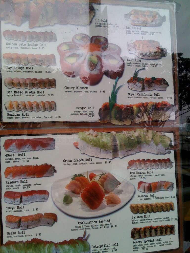 Kokoro Sushi Menu Menu For Kokoro Sushi Salinas Monterey Bay