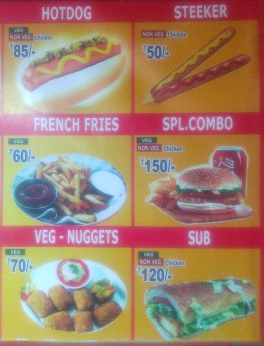 Menu at ROYAL BURGER, Chennai