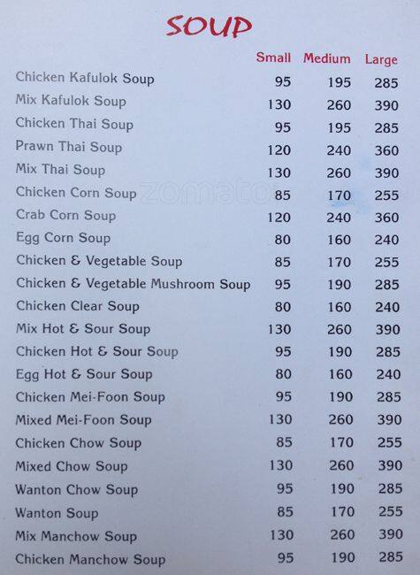 Kafulok Menu, Menu for Kafulok, Tangra, Kolkata - Zomato