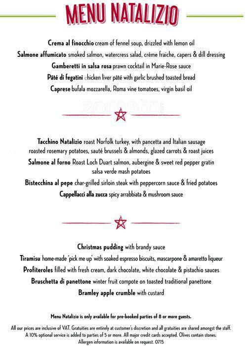 Menu at Spaghetti House pub & bar, London, 24 Cranbourn St