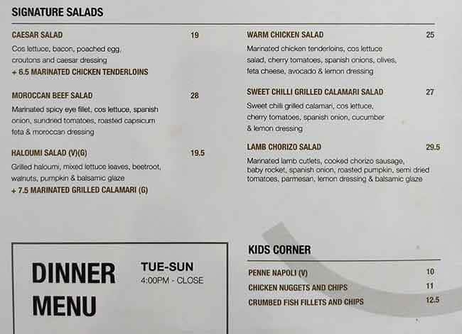 Menu at 57 Cafe Bar Restaurant, Mount Waverley, Pinewood Shopping Centre 57