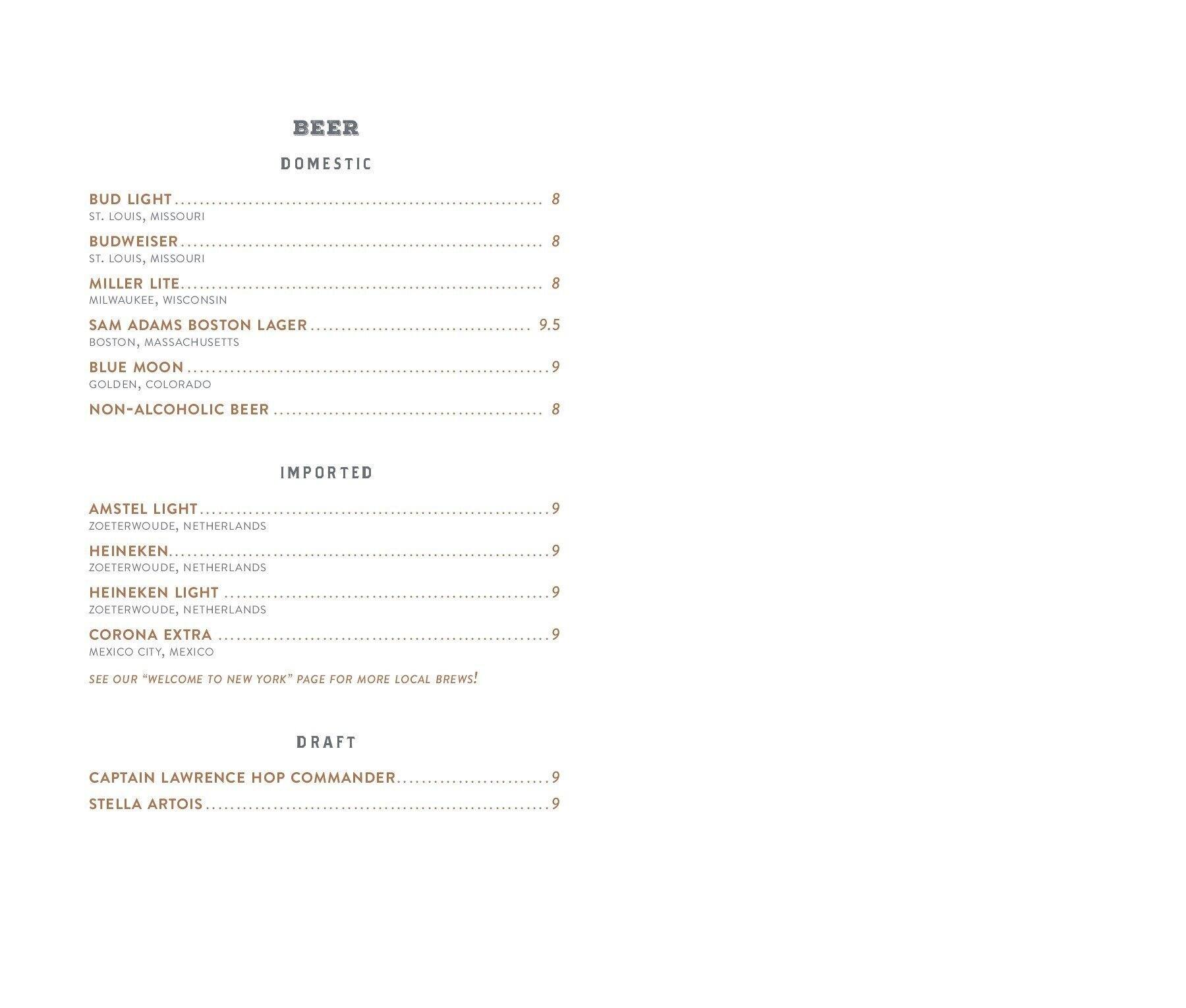 Menu at Foundry Kitchen pub & bar, West New York, 270 West 43rd St