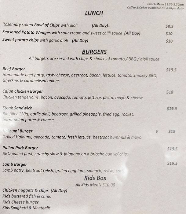 Menu at Camp Hill Antique Centre and Tart Cafe, Camp Hill