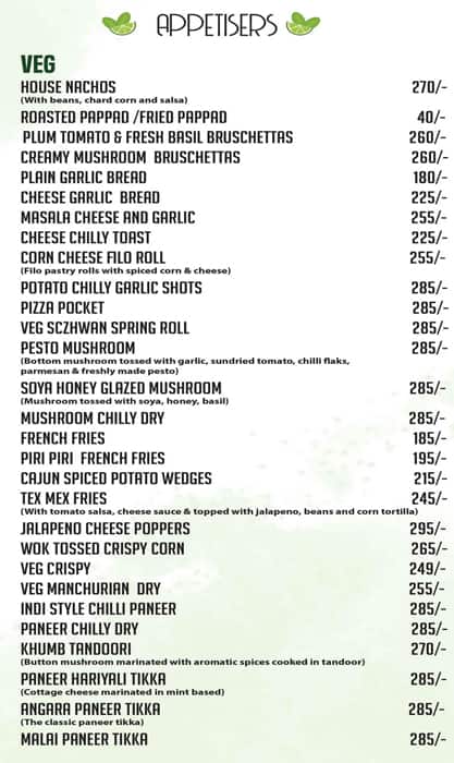 Menu at Mojito Cafe, Thane