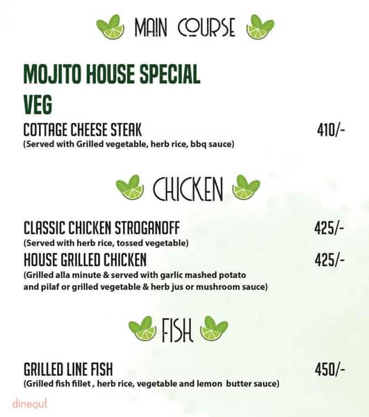 Menu at Mojito Cafe, Thane
