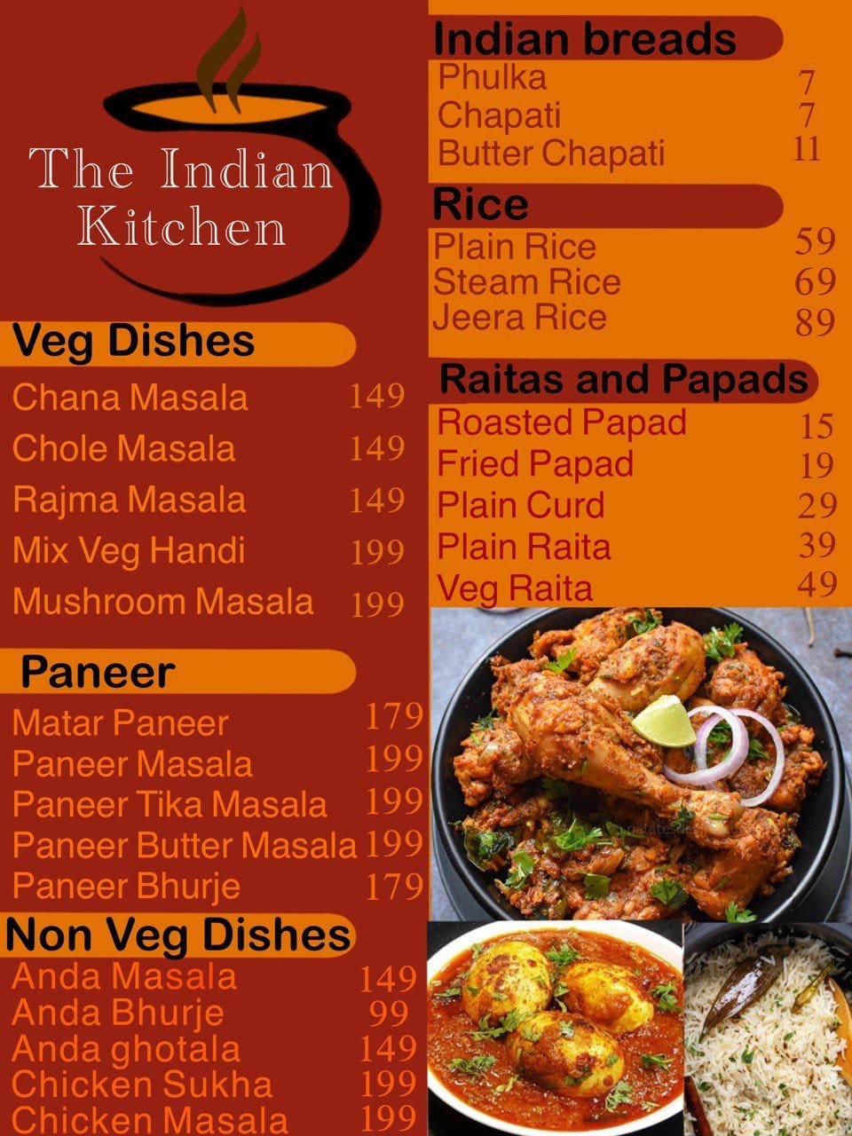 Menu of The Indian Kitchen, Nerul, Navi Mumbai