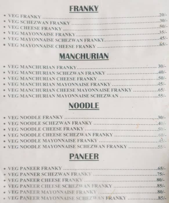 Menu at Time Pass Fast Food & Soda Pub Corner, Mumbai