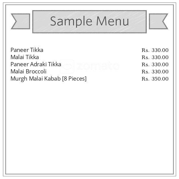 Menu at Maurya Rajadhani, Thiruvananthapuram