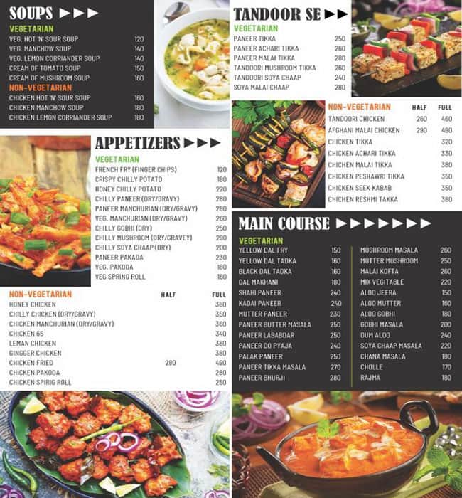 Menu of Swadeshi Bites, Mahipalpur, New Delhi