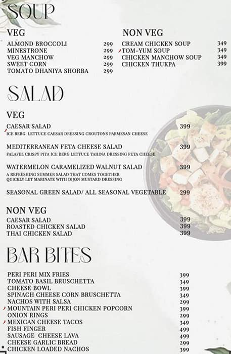 Menu of Kala Ghoda, Sector 26, Chandigarh