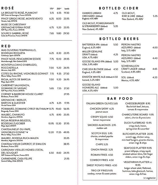 The Anthologist Menu, Menu for The Anthologist, City of London, London ...