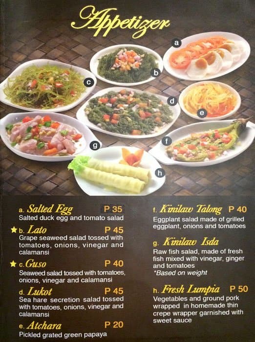 Menu at Neo Neo Restaurant by Ging Ging, Mandaue City, Lower Ground Level