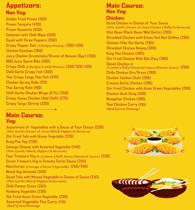 Menu of Sumo Restaurant, Majnu ka Tila, New Delhi