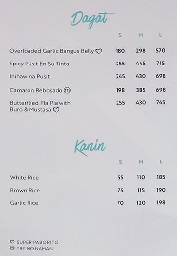 Menu at Manam Ayala Malls Manila Bay restaurant, Parañaque, Ground Floor