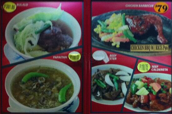 Menu at Mister NE restaurant, Quezon City