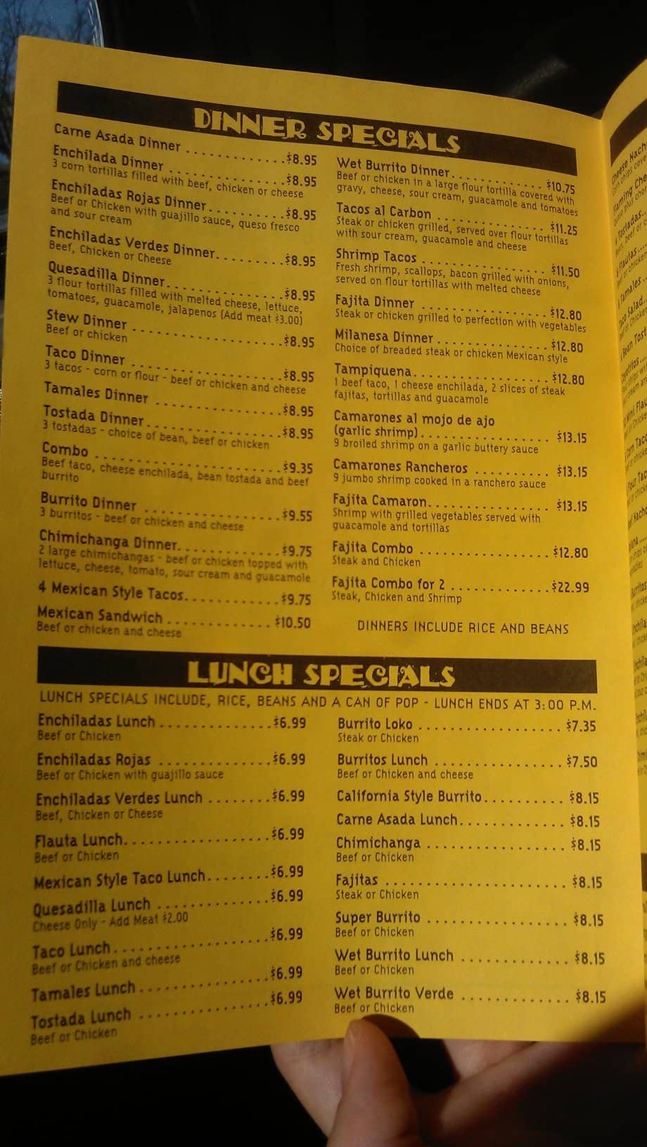 Menu at El Coyote Loko restaurant, Livonia