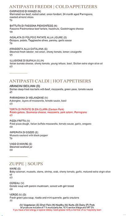 Certo Italian Restaurant - Radisson Blu Hotel Menü - Zomato