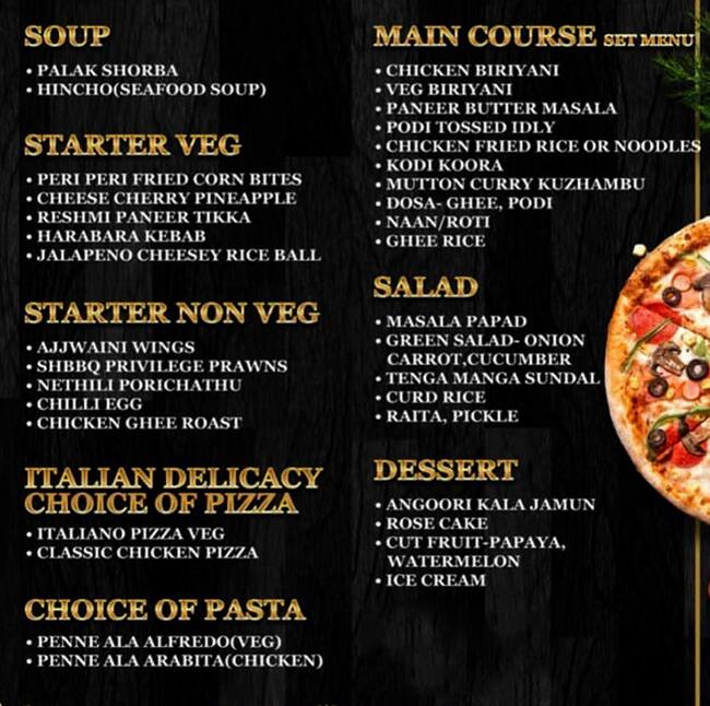 Menu of Smoke Hub Privilege, Ashok Nagar, Chennai