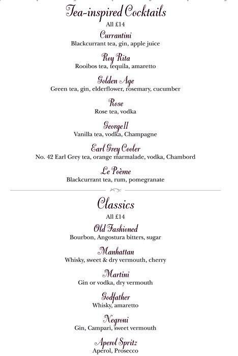 Menu at The Grill at Harrods restaurant, London