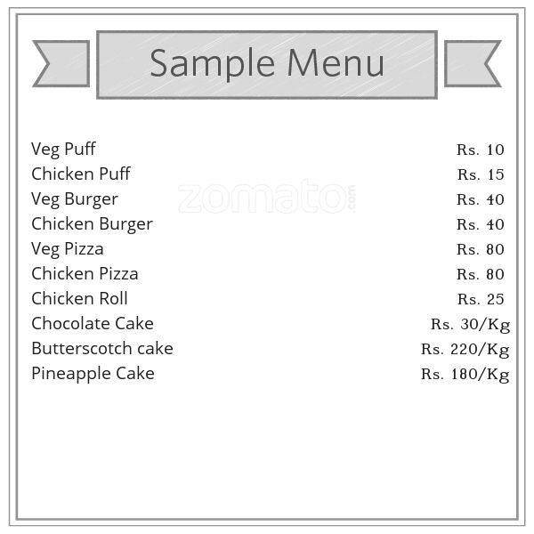 Baba Bakers Menu, Menu for Baba Bakers, Falaknuma, Hyderabad - Zomato