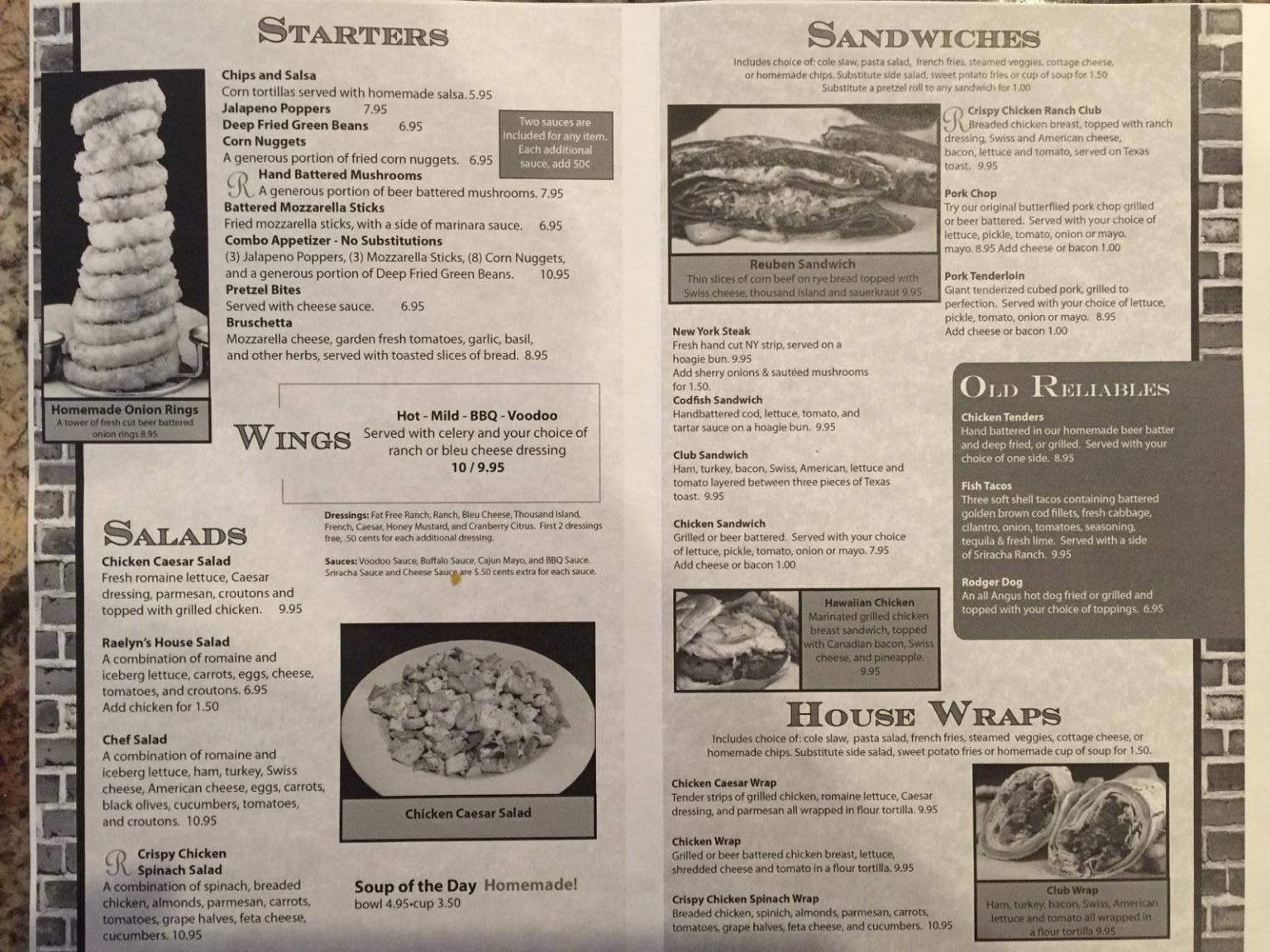 Menu at Raelyn's Pub & Eatery, Geneseo