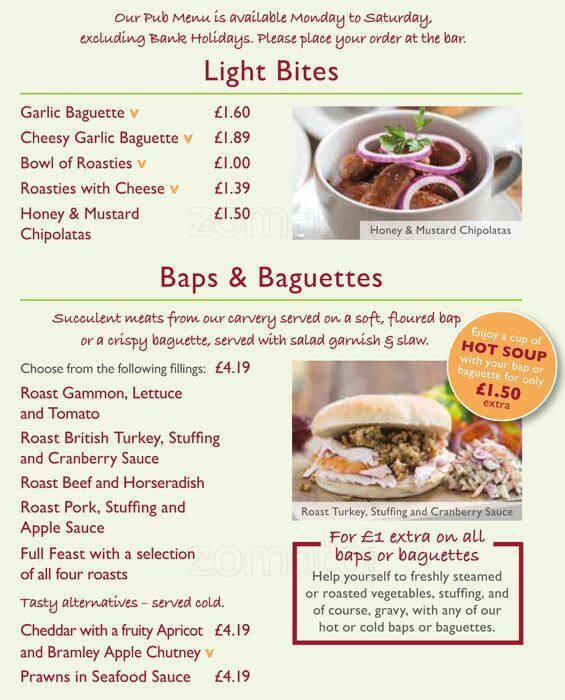 Menu at Toby Carvery Crown restaurant, Bromley, 155 Bromley Common