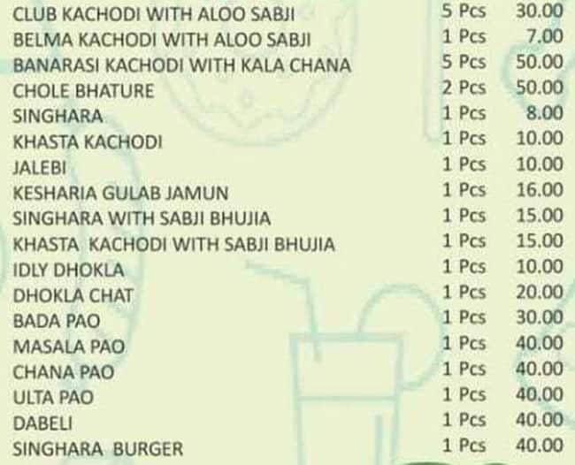 Menu of Mughals Saltanat, Kestopur, Kolkata