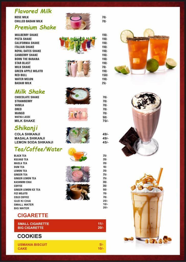 Menu of Chakhna Hub - The Family Outlet, Gomti Nagar, Lucknow