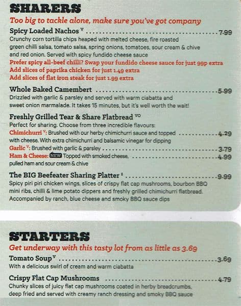 Beefeater Menu, Menu for Beefeater, Salford, Manchester - Zomato UK